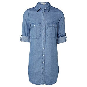 Longline Denim Shirt - Mid Wash | Target Australia
