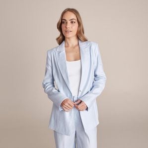 Preview Linen Blend Relaxed Blazer | Target Australia