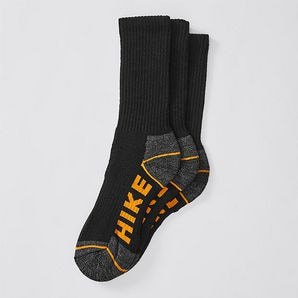Men's 3 Pack Work Technology Hike Socks - Black | Target Australia