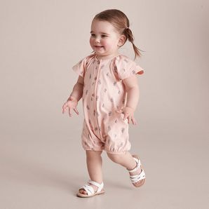 Baby Organic Cotton Jersey Floral Romper | Target Australia