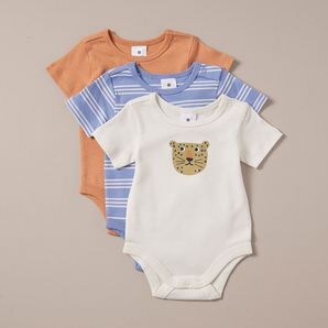 3 Pack Baby Organic Cotton Bodysuits | Target Australia