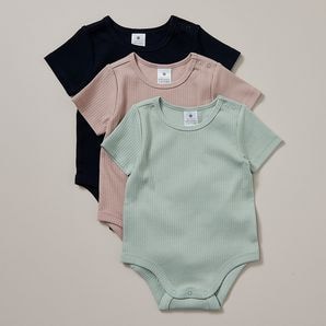 3 Pack Baby Organic Cotton Bodysuits | Target Australia