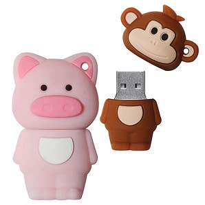 Novelty 2 Pack 8GB USB Bundle - Pig + Monkey | Target Australia