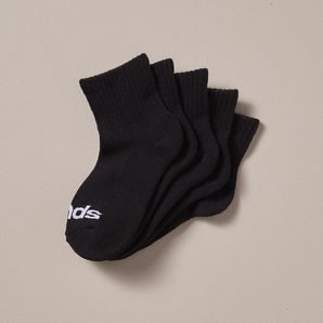 Bonds Kids Cushioned 1/4 Crew Socks - 5 Pack - Black | Target Australia