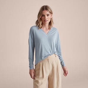 Preview Long Sleeve V-Neck Top | Target Australia