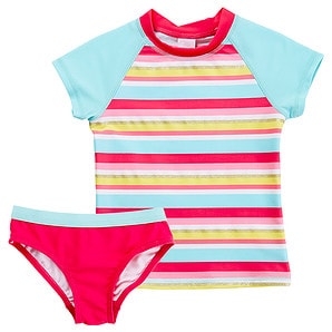 Girls' Stripe Rash Vest Set | Target Australia