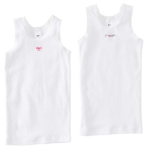 Girls' 2 Pack Vests - White | Target Australia