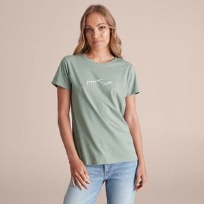 Printed Fitted Crew T-Shirt | Target Australia