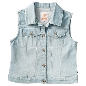 Girls' MOOKS Light Wash Denim Vest | Target Australia