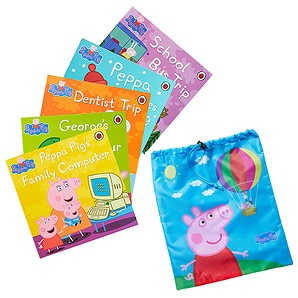 Peppa Pig Library Bag With Books | Target Australia
