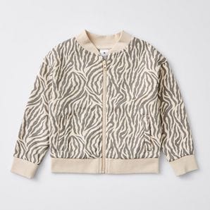 Zebra Print Zip Bomber Jacket - Neutral | Target Australia