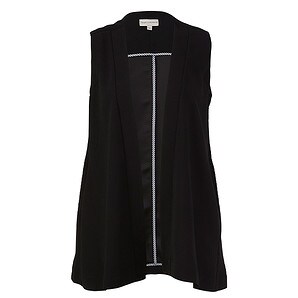 Drape Front Vest - Black | Target Australia