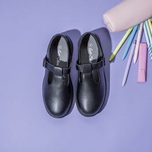 Kids Gro Shu Leather Smooth T-Bar School Shoes | Target Australia