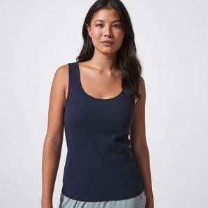 Organic Cotton Sleep Singlet with Shelf Bra | Target Australia