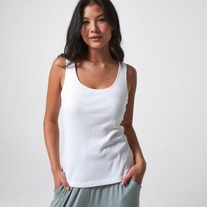 Organic Cotton Sleep Singlet with Shelf Bra | Target Australia