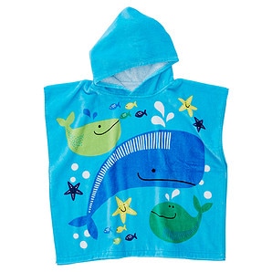 Fish Print Hooded Beach Poncho | Target Australia