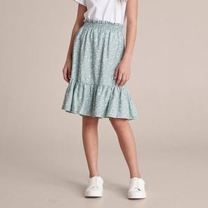 Linen Blend Midi Skirt | Target Australia