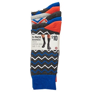 Men's 5 Pack Business Crew Socks | Target Australia