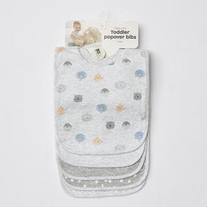 Toddler 5 Pack Pop Over Bibs | Target Australia