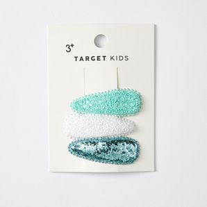 Kids Glitter Snap Hairclips 3 Pack | Target Australia
