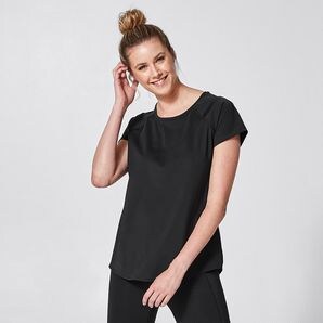 Active Raglan Sleeve Mesh Panel T-Shirt - Black | Target Australia