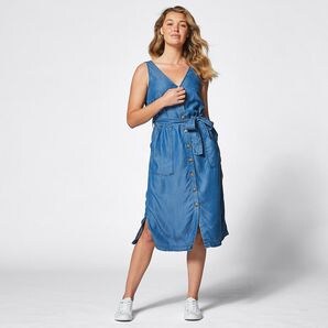 V-Neck Button Through Dress | Target Australia
