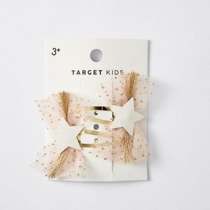 Kids Tulle Star Hairclips 2 Pack | Target Australia