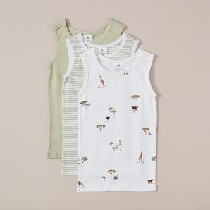 3 Pack Baby Organic Cotton Vests | Target Australia