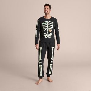 Unisex Adults Family Matching Glow In The Dark Skeleton Pyjama Set ...