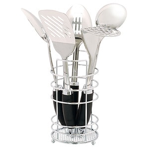 5 Piece Utensils With Caddy - Black | Target Australia
