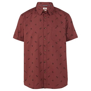 Men's Short Sleeved Regular Fit Printed Shirt - Red | Target Australia
