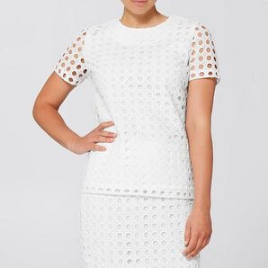 Shell Lace Top - White | Target Australia