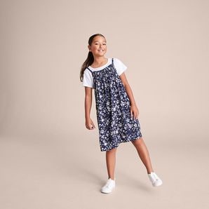 2 Piece Linen Blend Dress and T-shirt Set | Target Australia