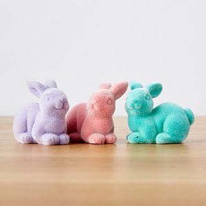 3 Pack Flocked Bunnies | Target Australia