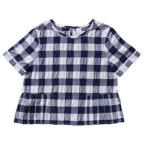 Girls' Gingham Check Pleat Top | Target Australia