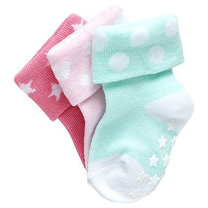 Girls' 3 Pack Baby Socks - Pastel | Target Australia