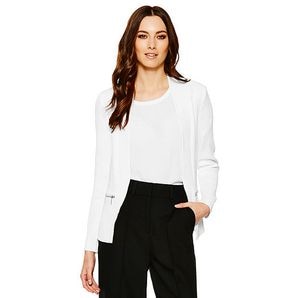 Ottoman Zip Jacket - White | Target Australia