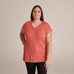 Curve V-Neck T-Shirt | Target Australia