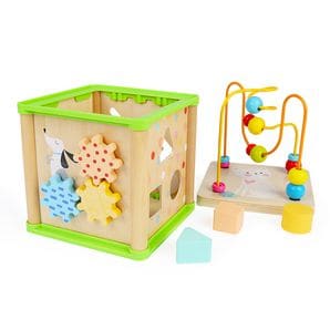 Young Ones Wood Activity Cube | Target Australia