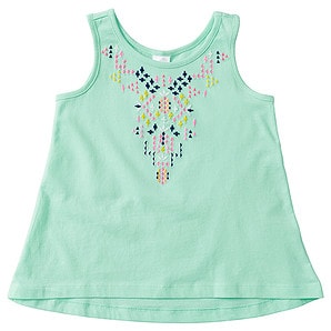 Girls' Aztec Embroidered Tank Top | Target Australia