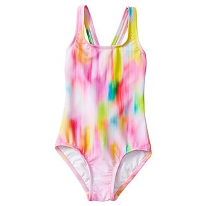 Girls' One Piece Paint Print Bathers | Target Australia