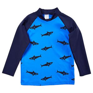 Long Sleeve Shark Print Rash Vest | Target Australia