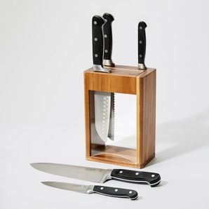 6 Piece German Steel Knife Block Set | Target Australia