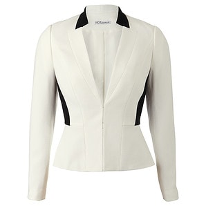 Hot Options Peplum Jacket - White + Black | Target Australia