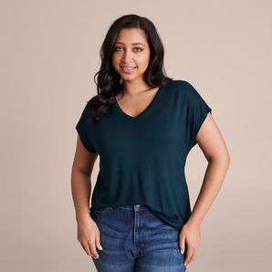 Curve V-Neck T-Shirt | Target Australia