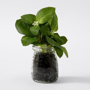 Artificial Mint Glass Pot | Target Australia