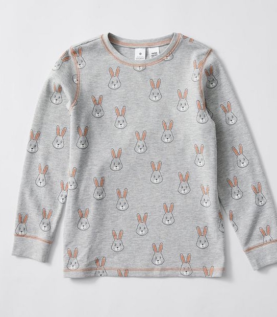 Kids Organic Cotton Waffle Bunny Pyjama Set | Target Australia