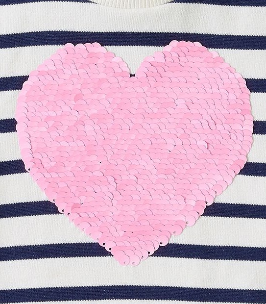 Sequin Heart Stripe Sweat | Target Australia