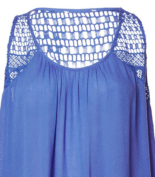 Crochet Detail Tank - Palace Blue | Target Australia