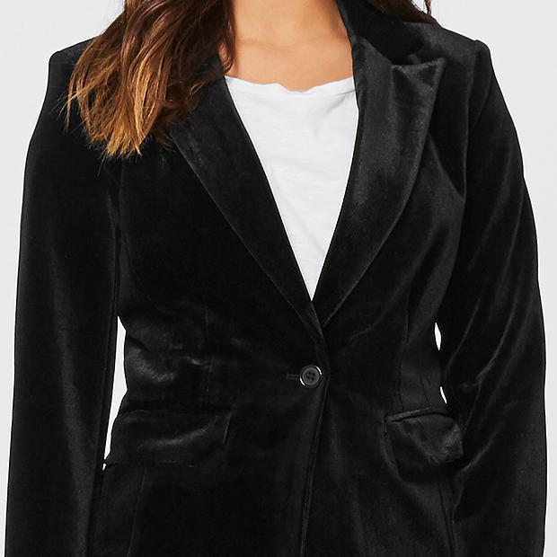 Dannii Minogue Petites Velour Blazer | Target Australia